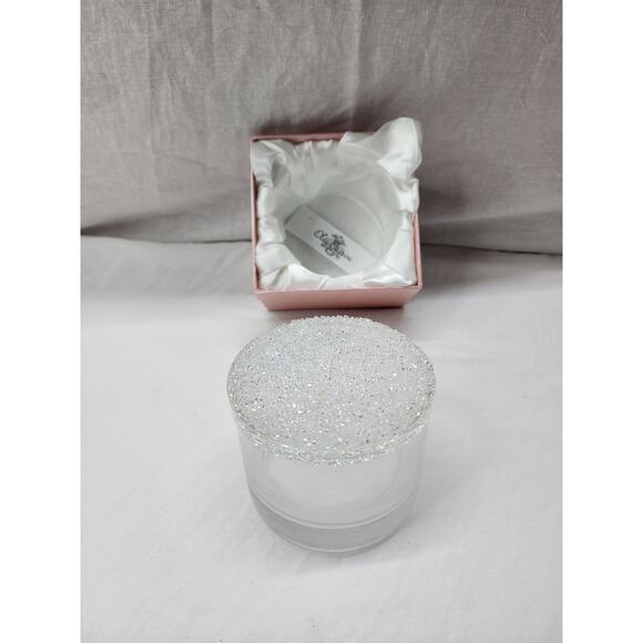 Oleg Cassini | Accents | New Oleg Cassini Sparkle Top Glass Box Trinket ...